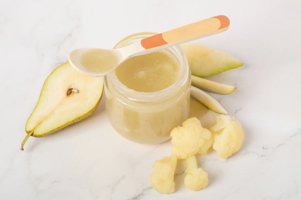 Papilla de coliflor y pera - Recetas para mi bebé