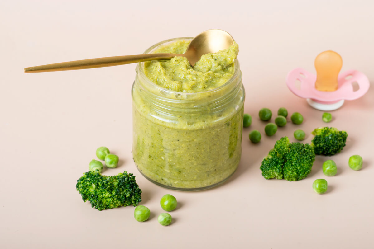 Puré de brócoli y guisantes - Recetas para mi bebé