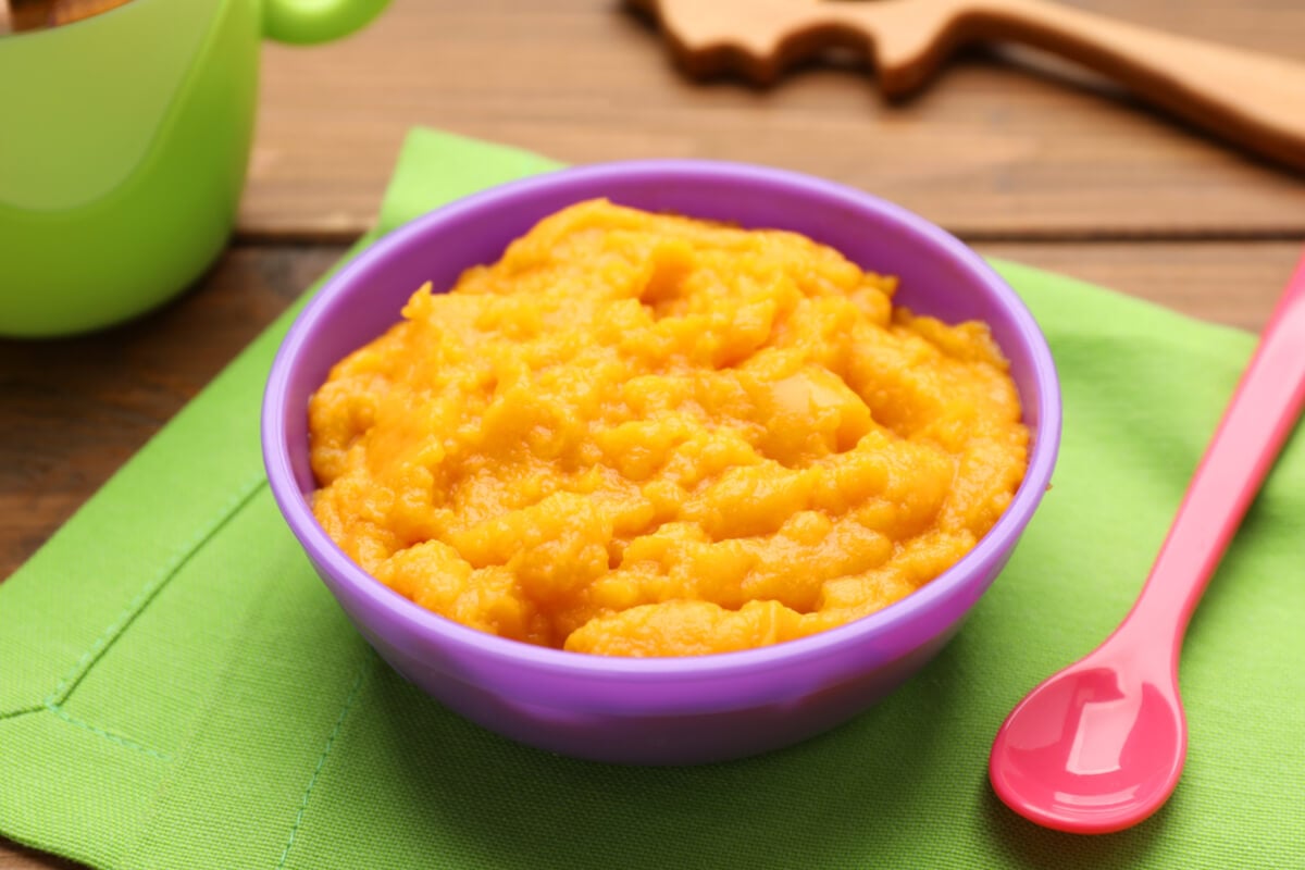 Puré de calabaza y maíz - Recetas para mi bebé
