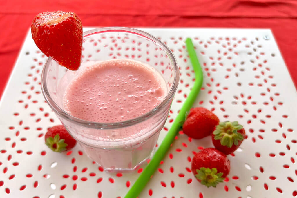 Batido de fresas casero